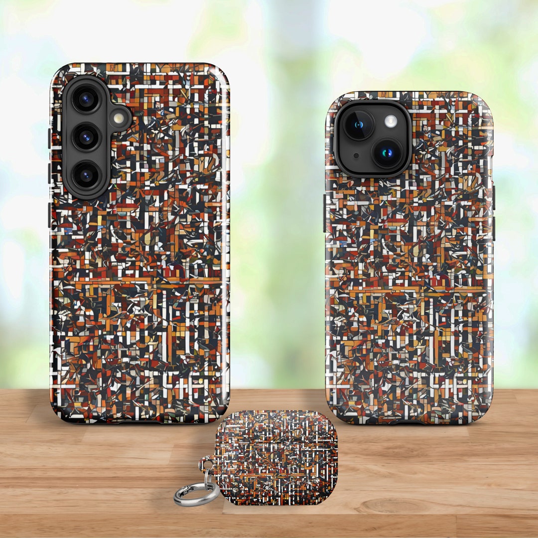 Complicated Pattern Airppod Case, iPhone Case, Samsung Case, Mosaic ...