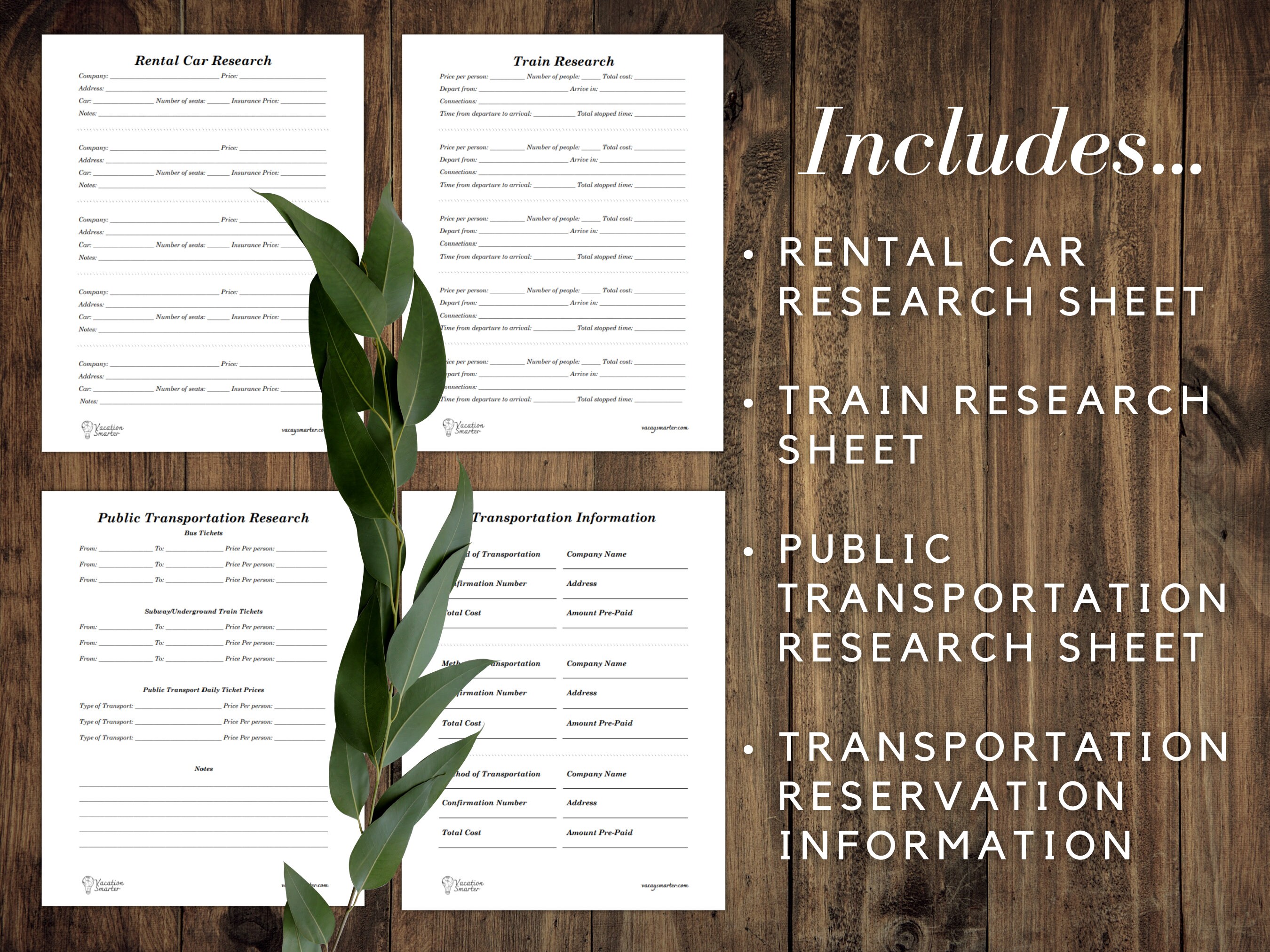 Travel Transportation Planner / Rental Car / Vacation Rental / Vacation ...