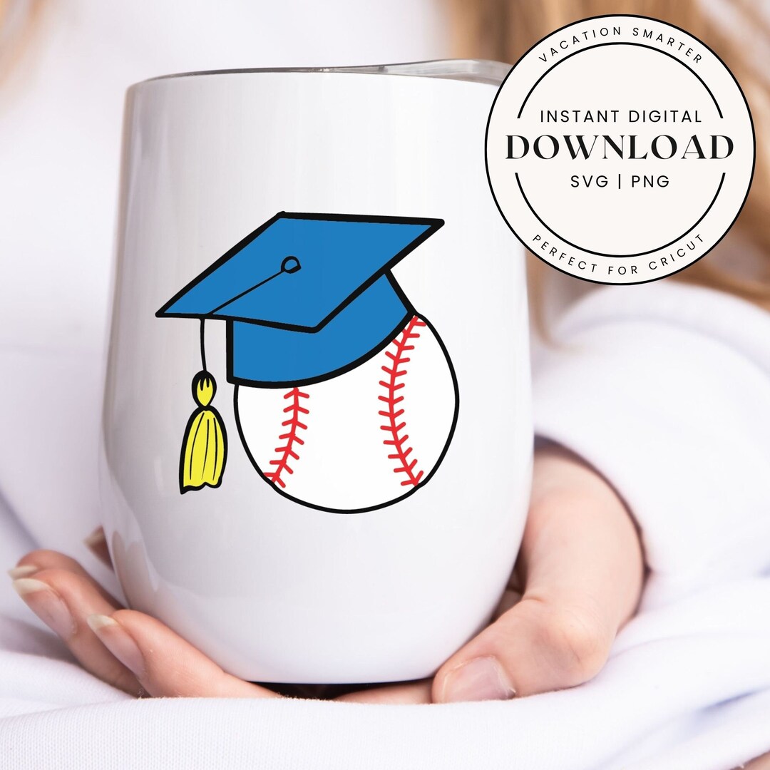 Baseball Softball Graduation SVG PNG | Grad Cap Sports Cut File ...