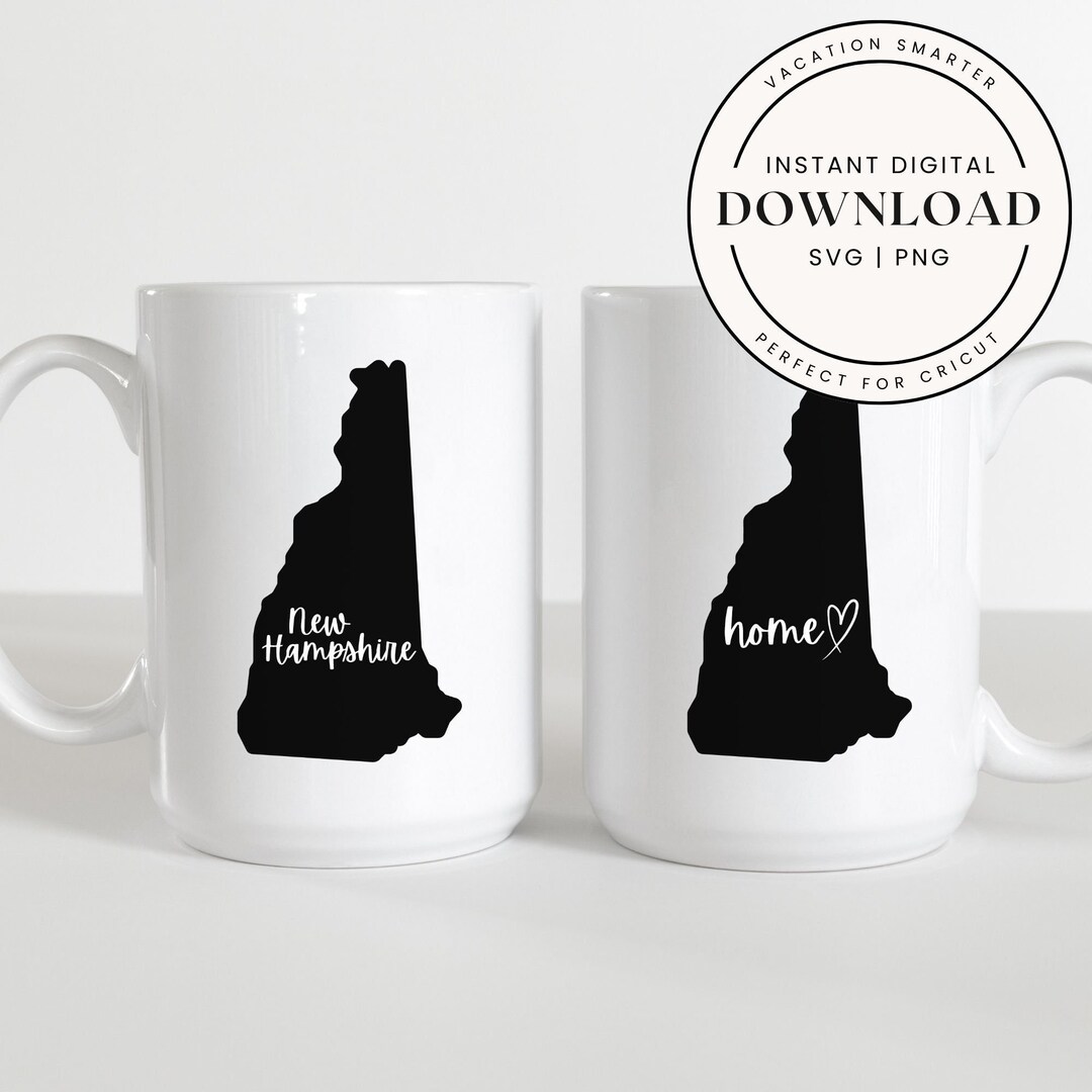 New Hampshire State SVG PNG | New Hampshire Silhouette Cut File ...