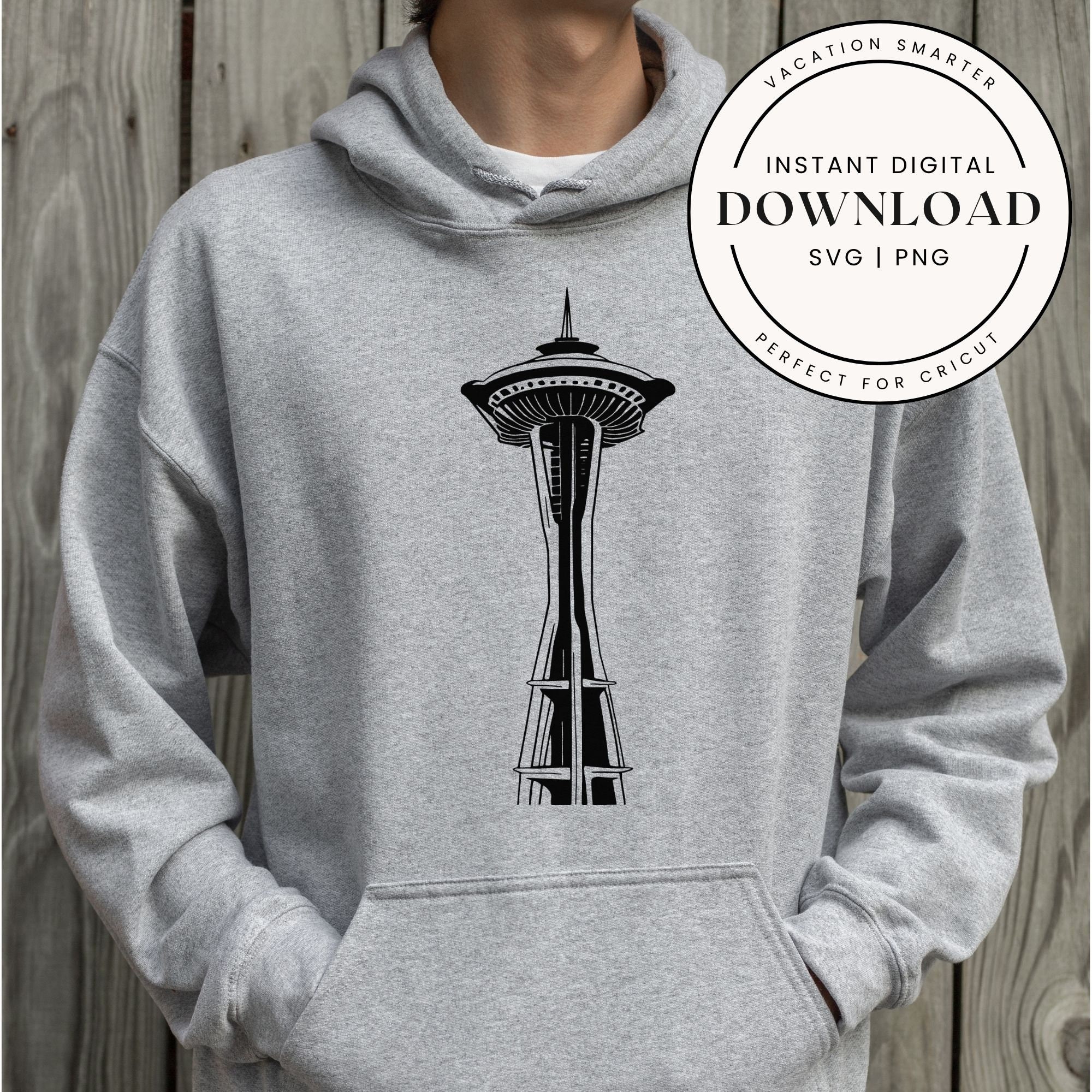 Space Needle SVG PNG | Seattle Landmark Cut File | Washington State ...