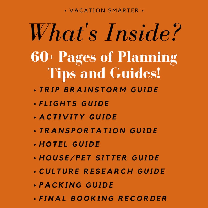 Complete Trip-planning Guide - Etsy