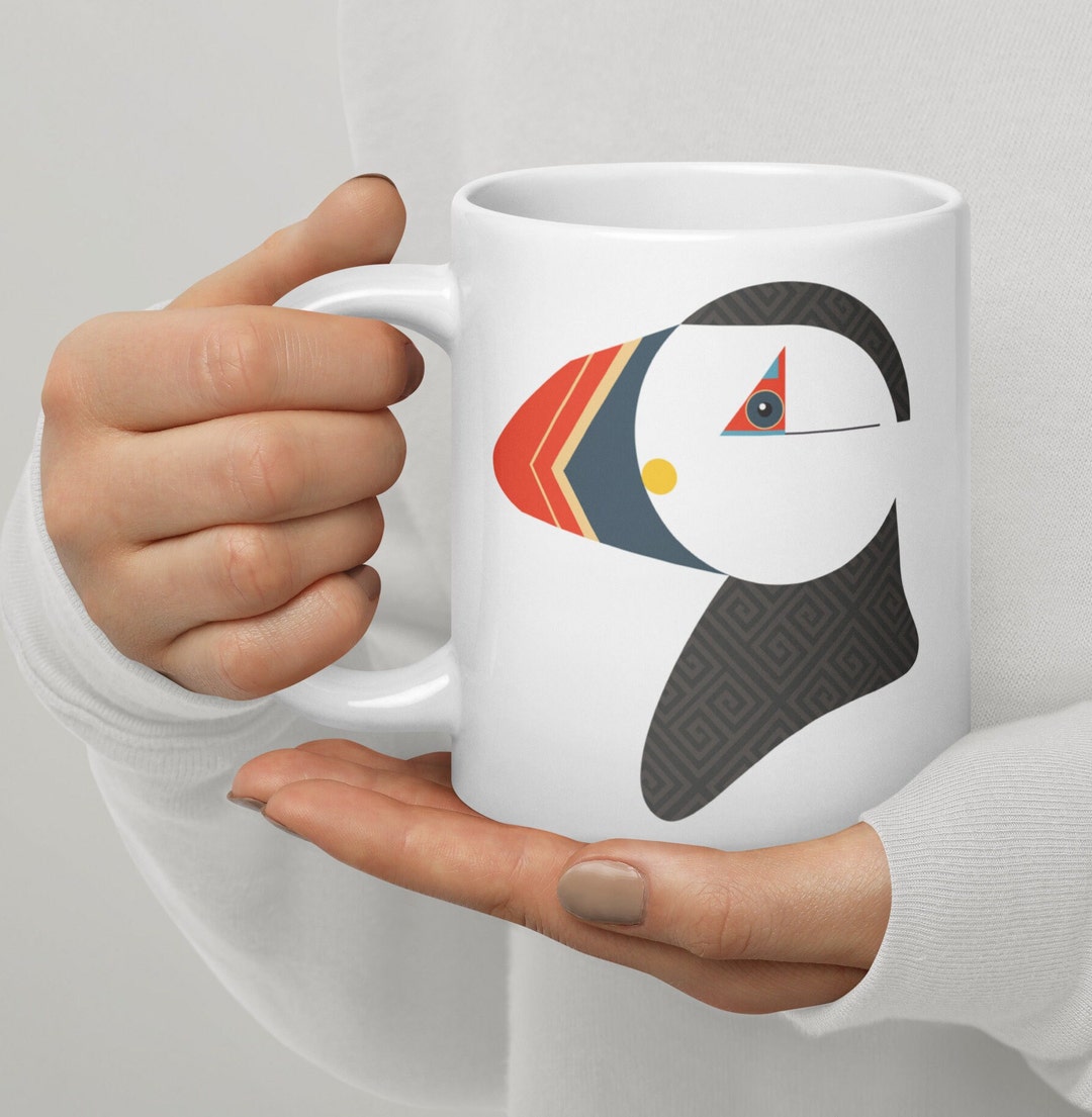 Puffin Coffee Mug: Original Graphic Art, Bird Lover Gift - Etsy