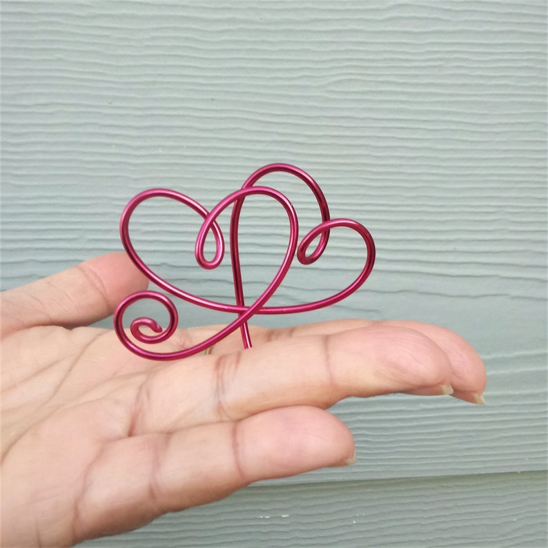 Tree Ornament Wire Hearts 6pc Set | Etsy