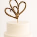 Simple Rustic Hearts Cake Topper - Etsy