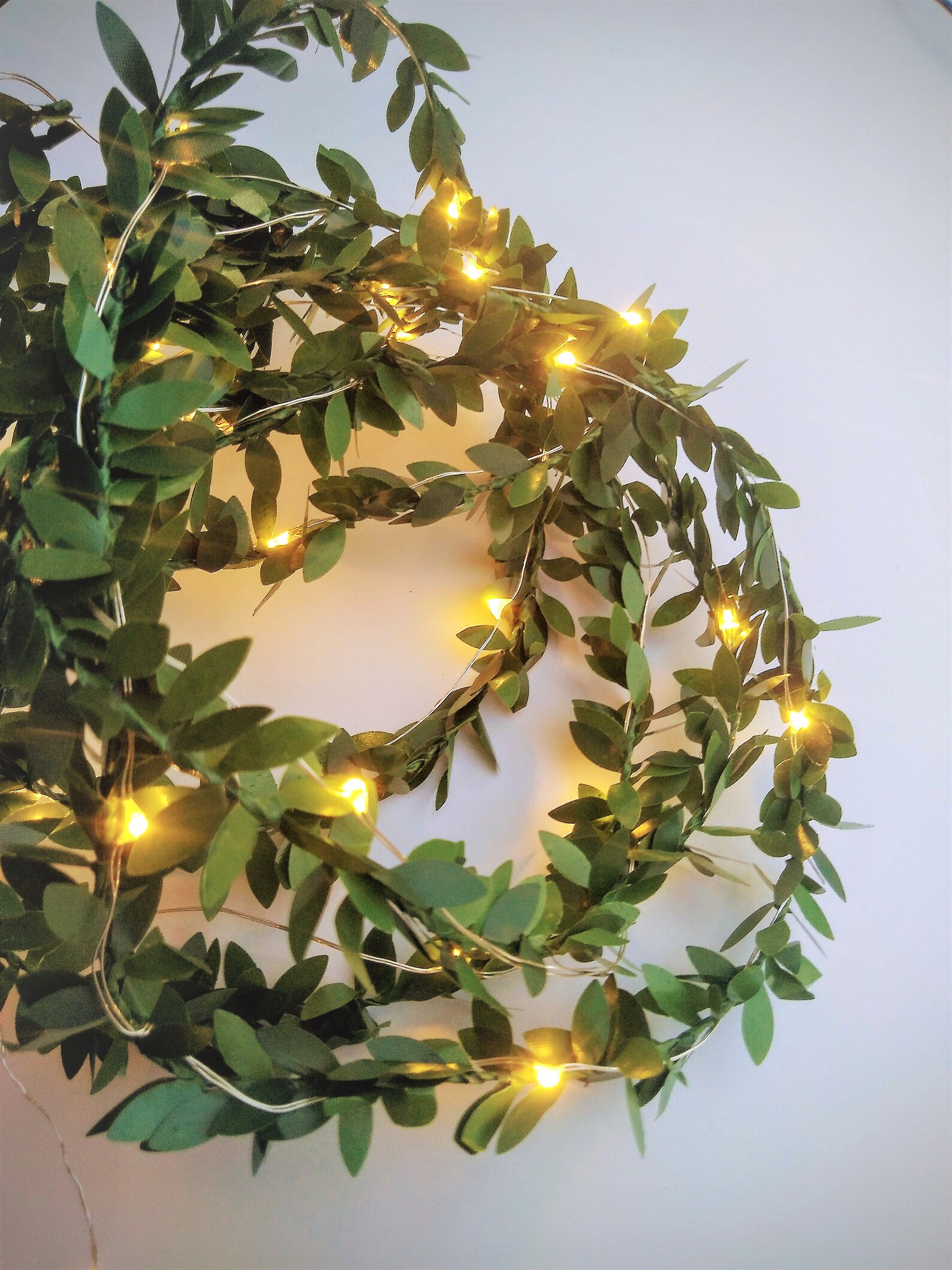 3 Pack Lighted Leaf Garland With LED Fairy Lights 6 9 or 15 - Etsy