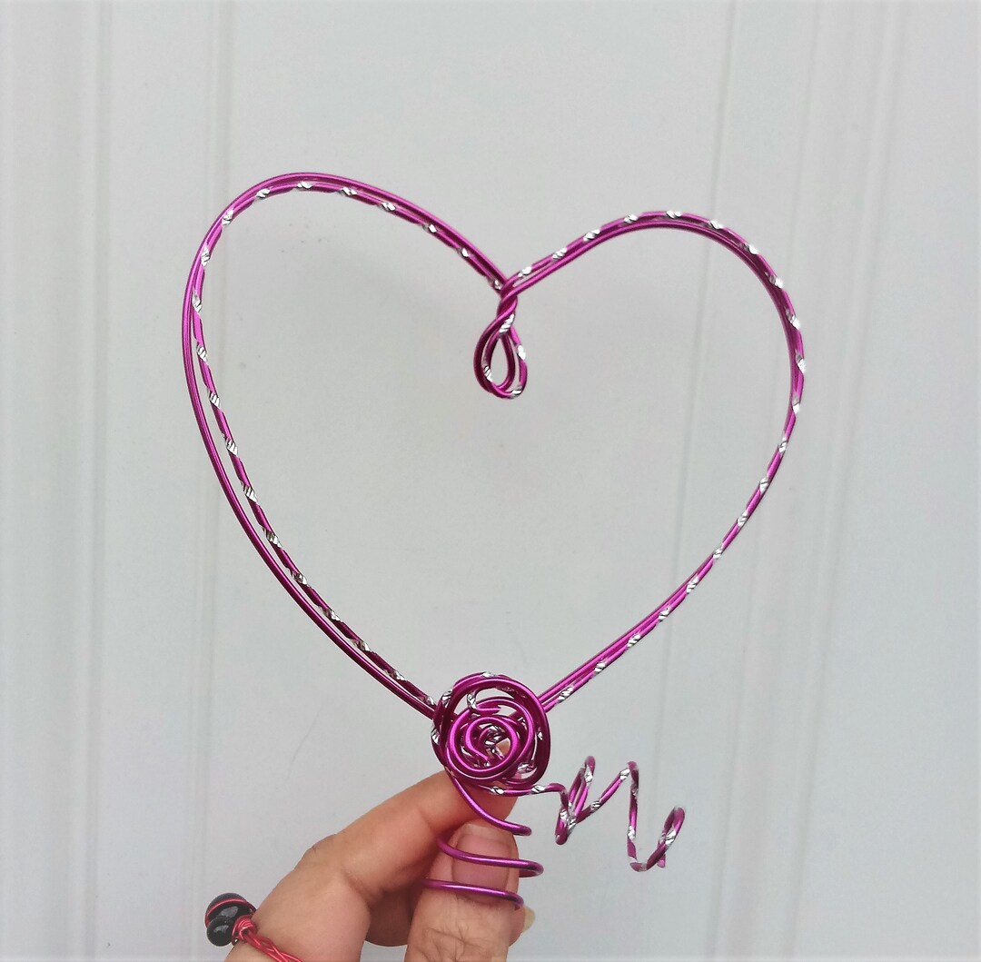 Heart Tree Topper in Fuschia Pink, Light Pink, Red, Silver or Black - Etsy