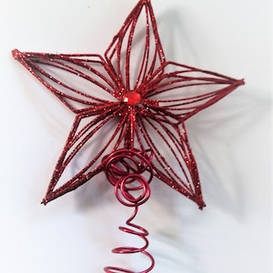 Red Star Christmas Tree Topper - Etsy