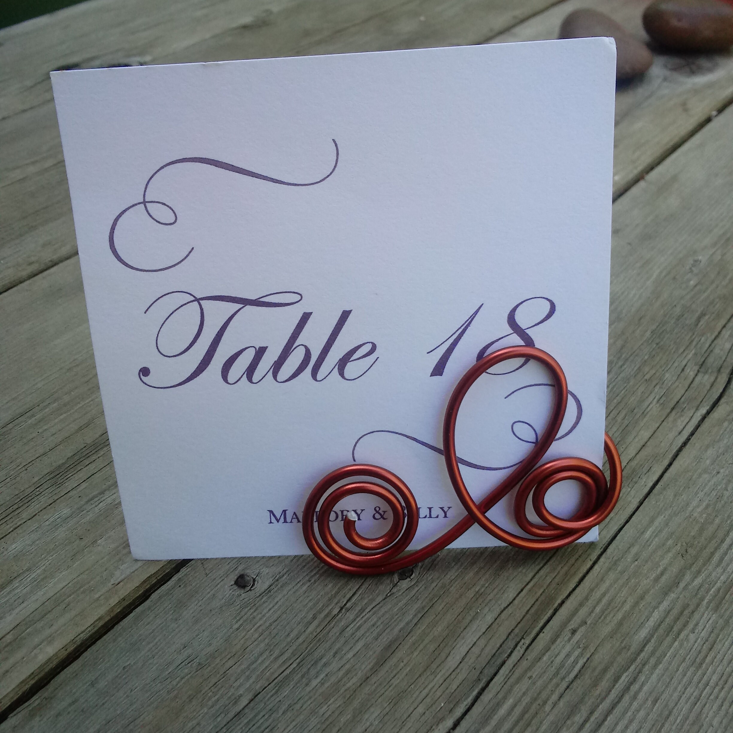 Elegant Wire Card Holder Stands For Table Numbers | Etsy