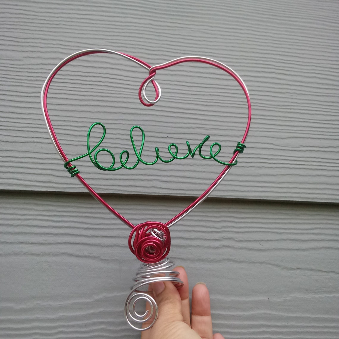 Believe Christmas Tree Heart Topper - Etsy