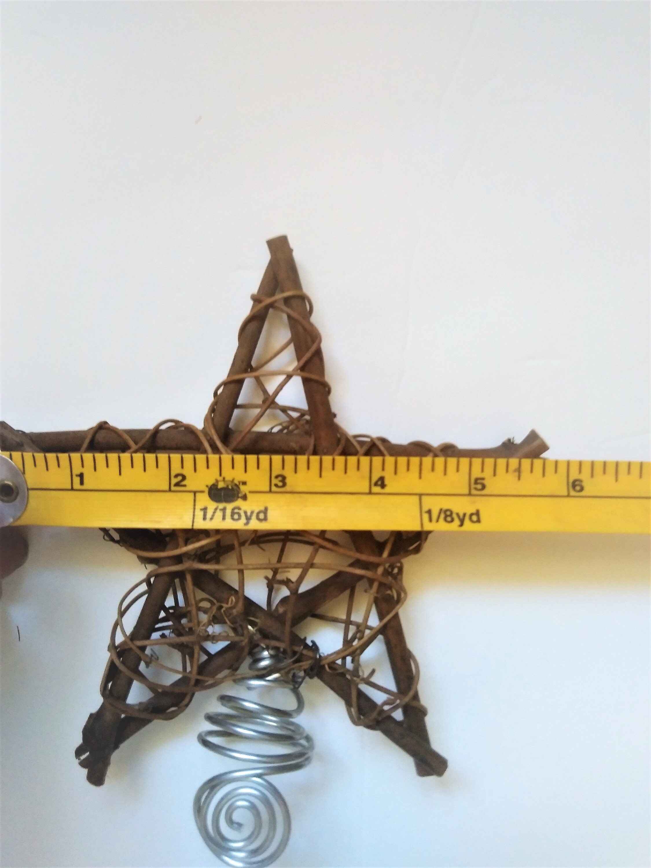 Rattan Christmas Tree Star Pick Size - Etsy