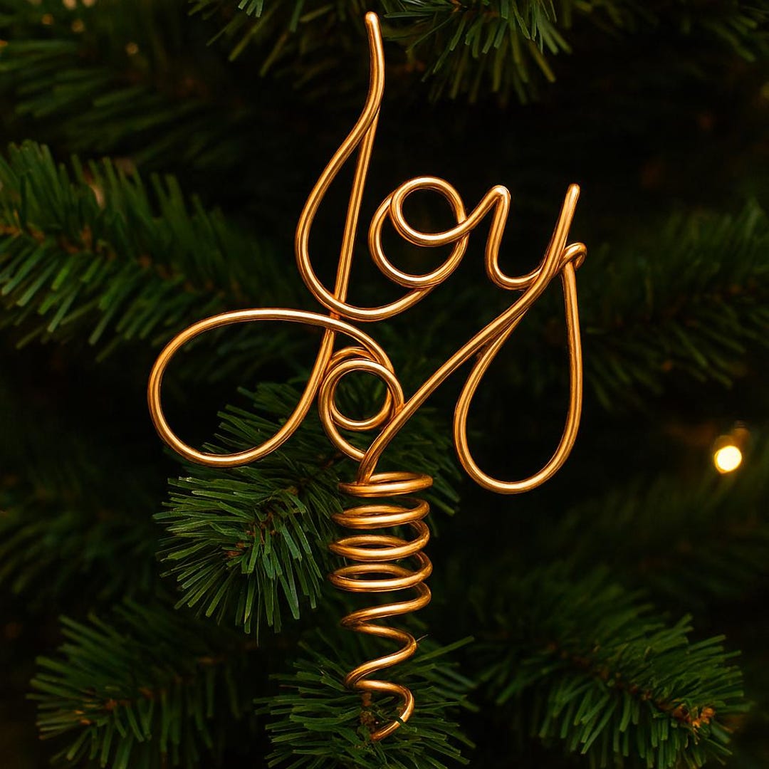 Miniature Joy Christmas Tree Topper for Small Holiday Trees - Etsy