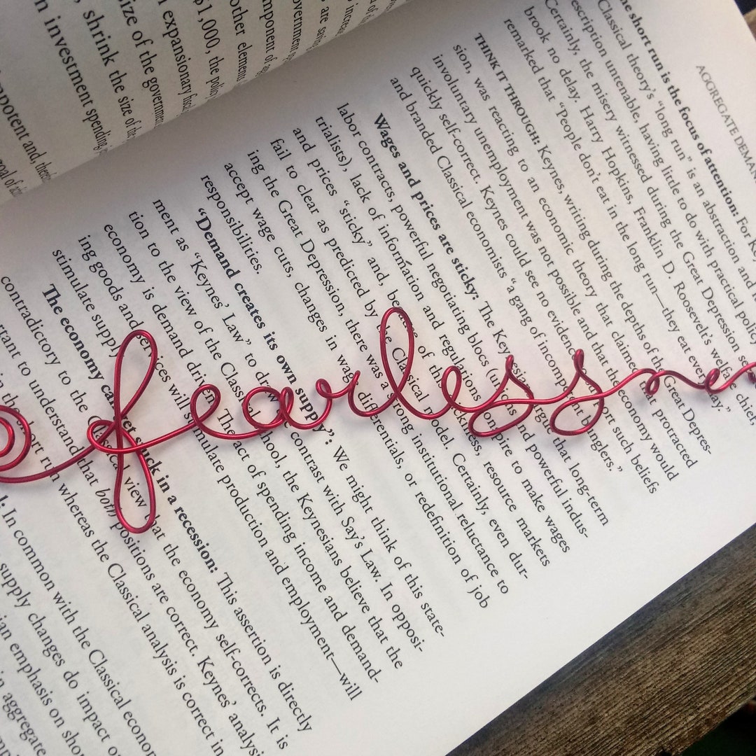 Fearless Wire Bookmark in Red or Pick Yr Colors - Etsy