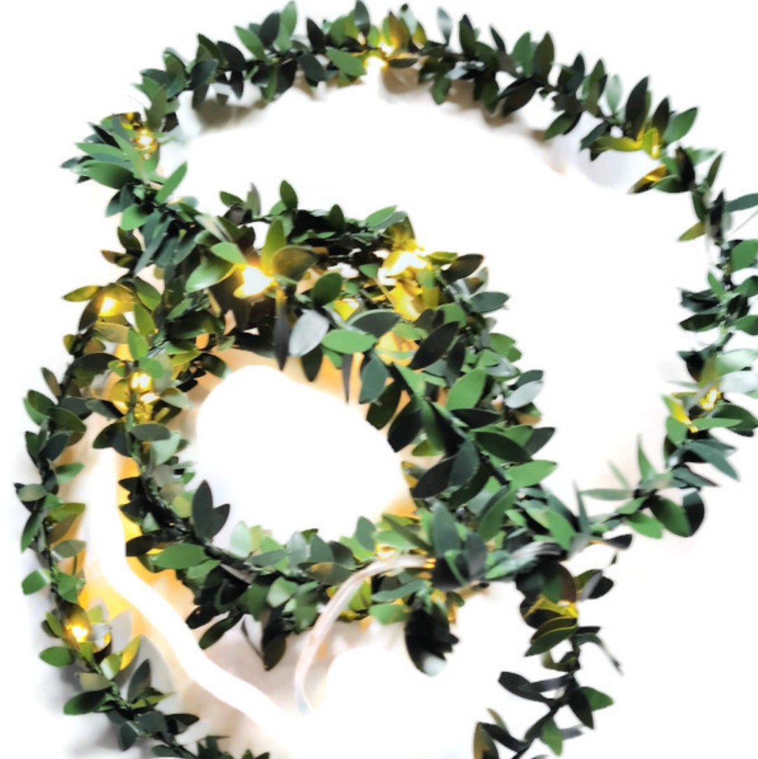 Lighted Miniature Leaf Garland With LED Lights 9 Feet Long - Etsy