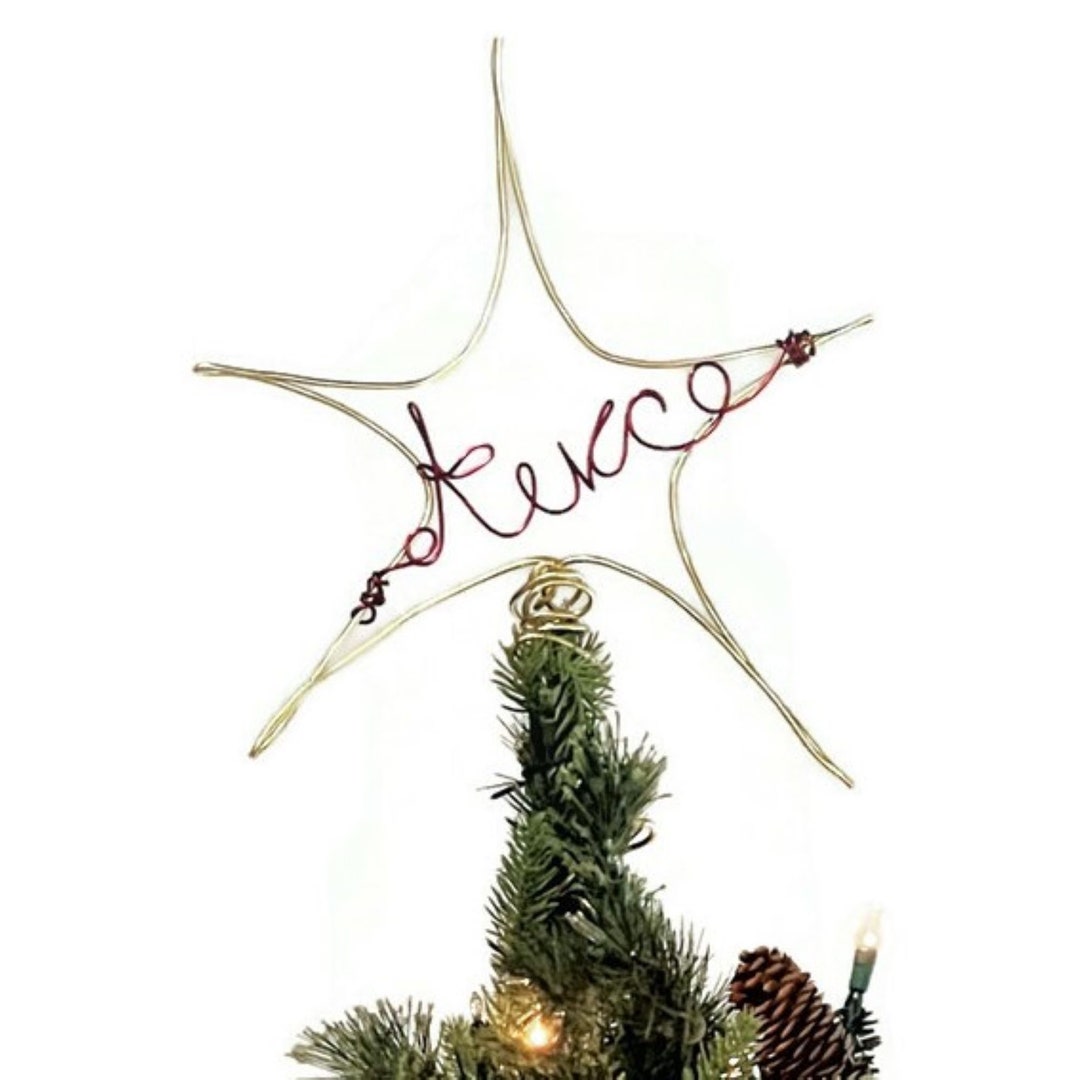 Personalized Christmas Tree Star Topper in Choice of Letters, Name ...