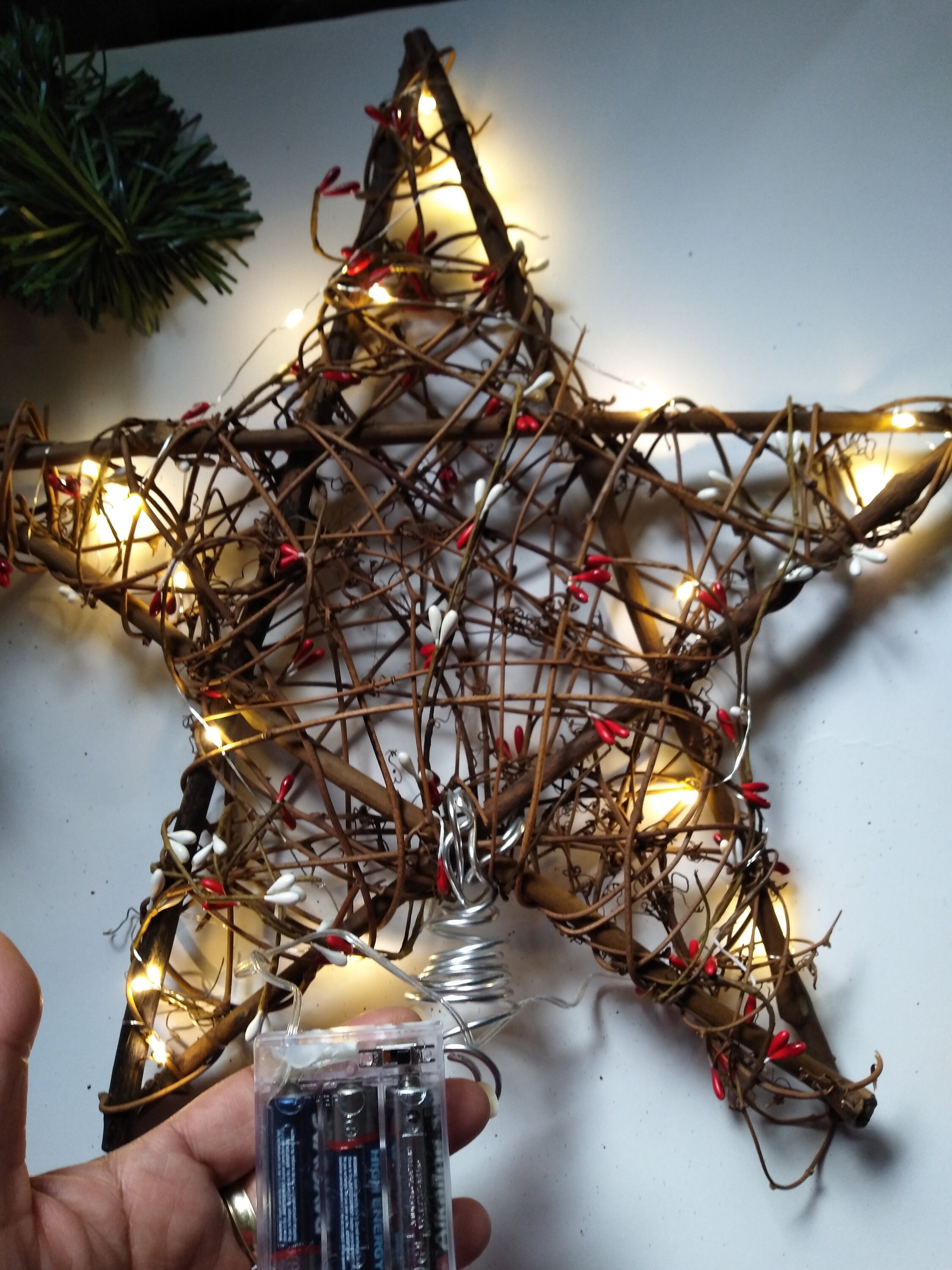 Lighted Farmhouse Tree Topper Star for Rustic Holiday 12 X 12 | Etsy