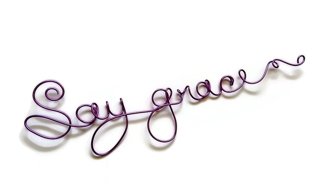 Say Grace Wire Word Sign for Kitchen or Dining Room - Etsy