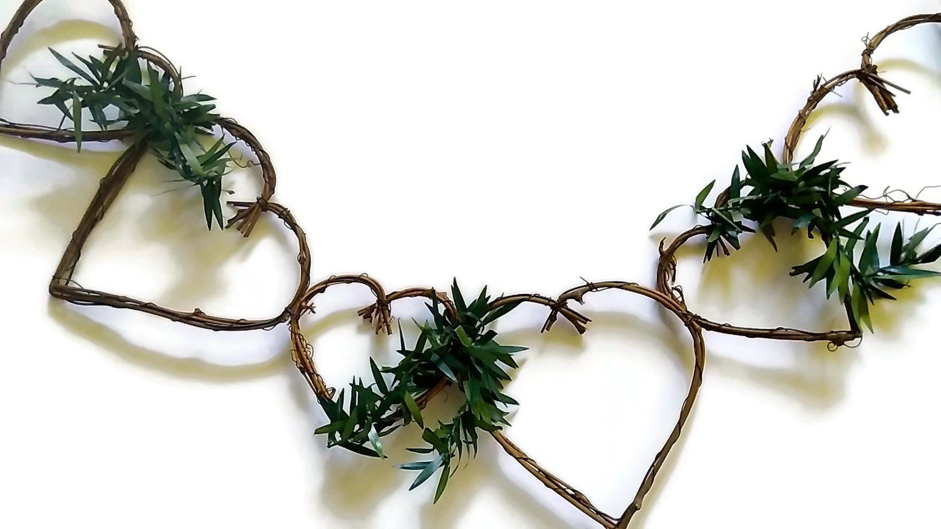 Rustic Wild Nature Garland With Dark Green Leaves | Etsy