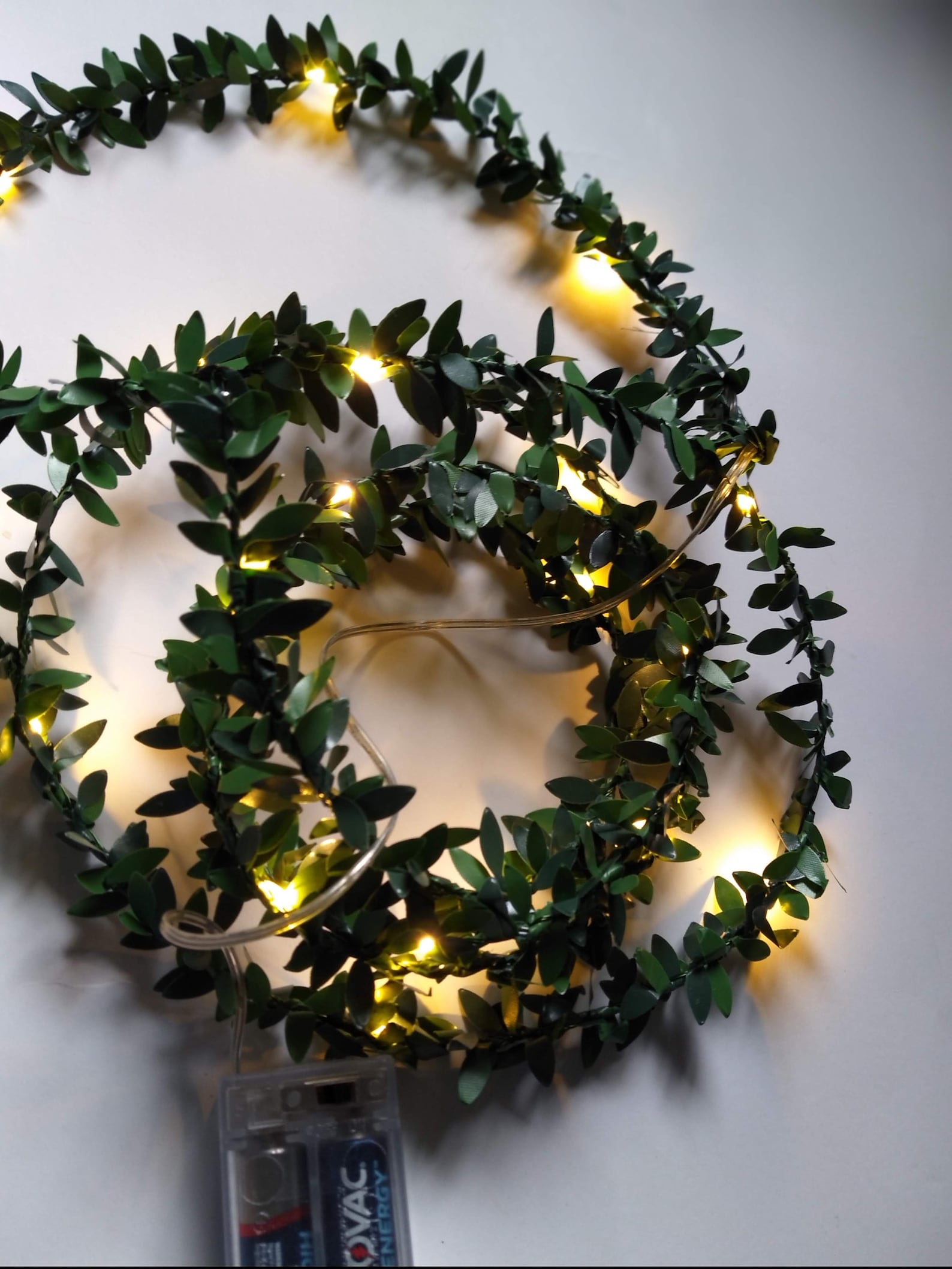 Lighted Miniature Leaf Garland With LED Lights 9 Feet Long - Etsy