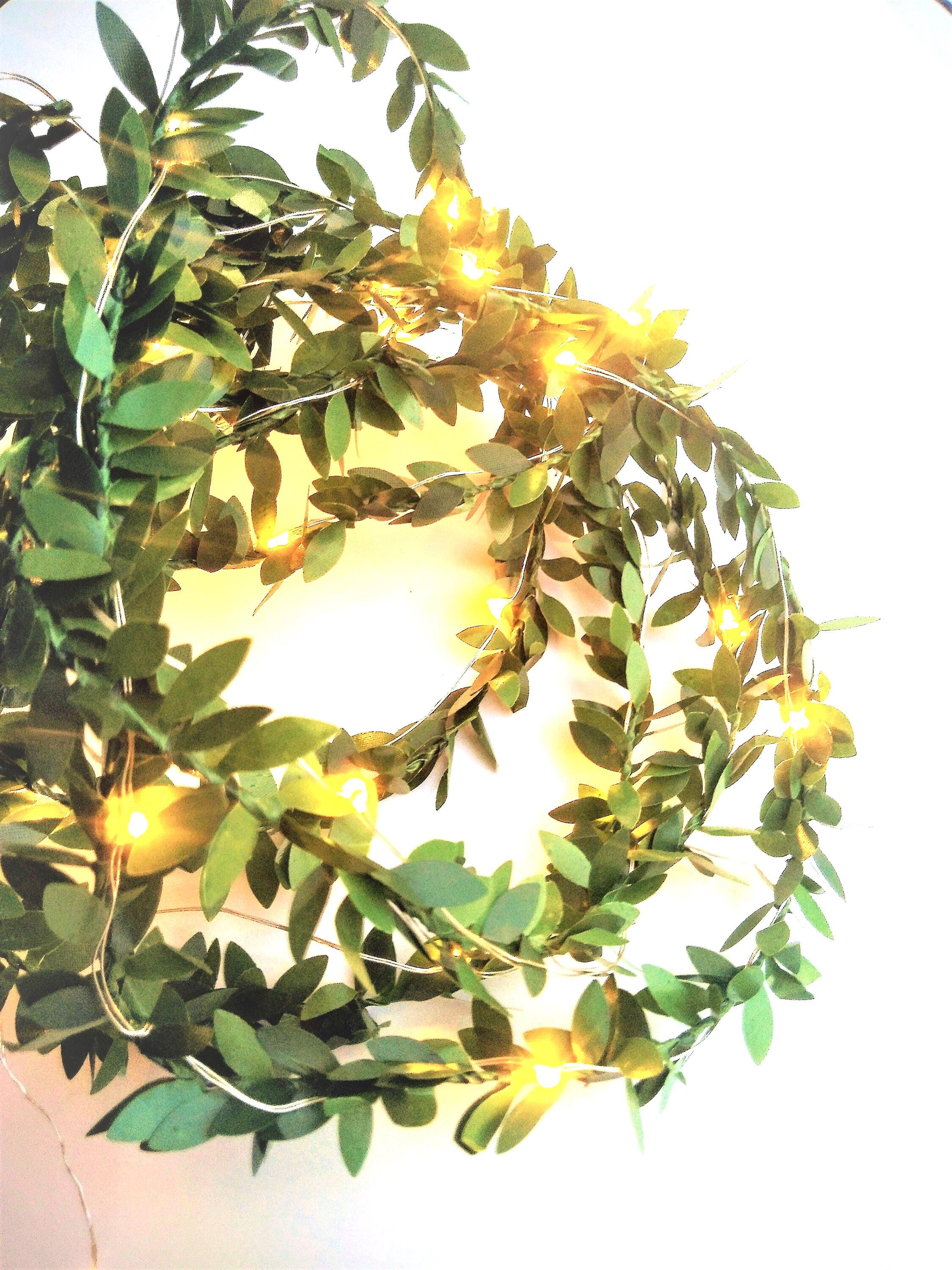 Mini Lighted Leaf Garland – LED Leaves String Lights for Table Decor ...