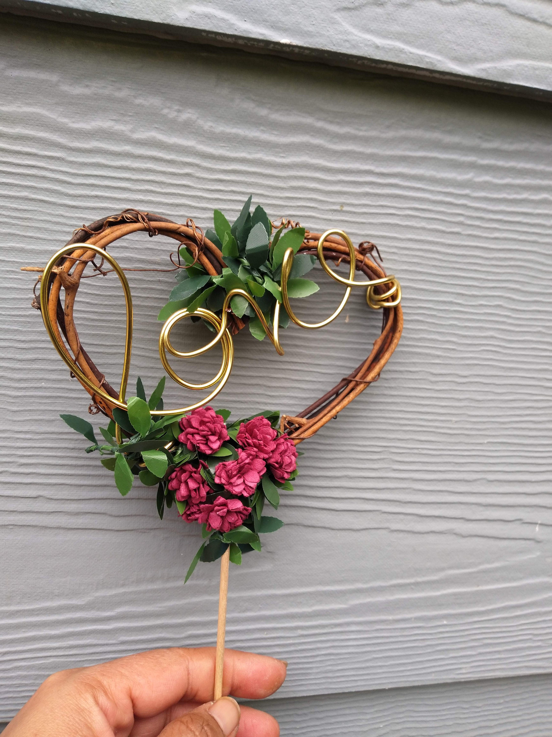 Love Cake Topper for Rustic Theme Wedding Decorating - Etsy