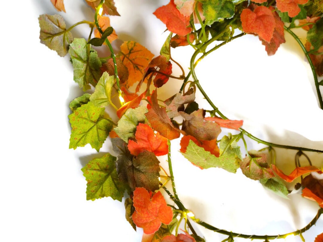 Fall Ivy Garland With Optional Fairy Lights 8 Feet - Etsy