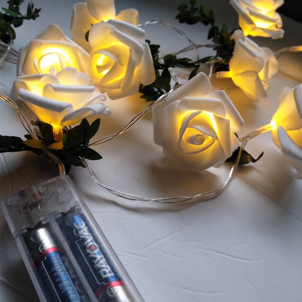 Rose String Lights - Etsy