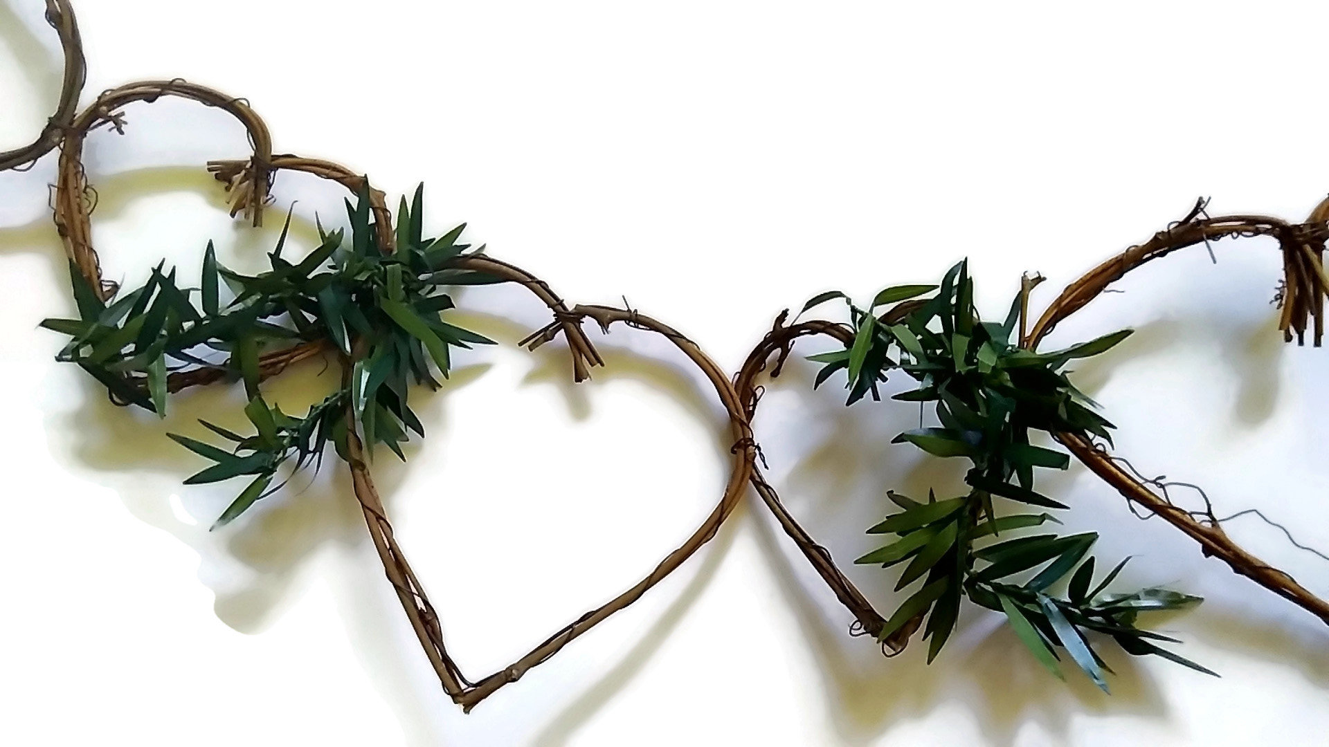 Rustic Wild Nature Garland With Dark Green Leaves | Etsy