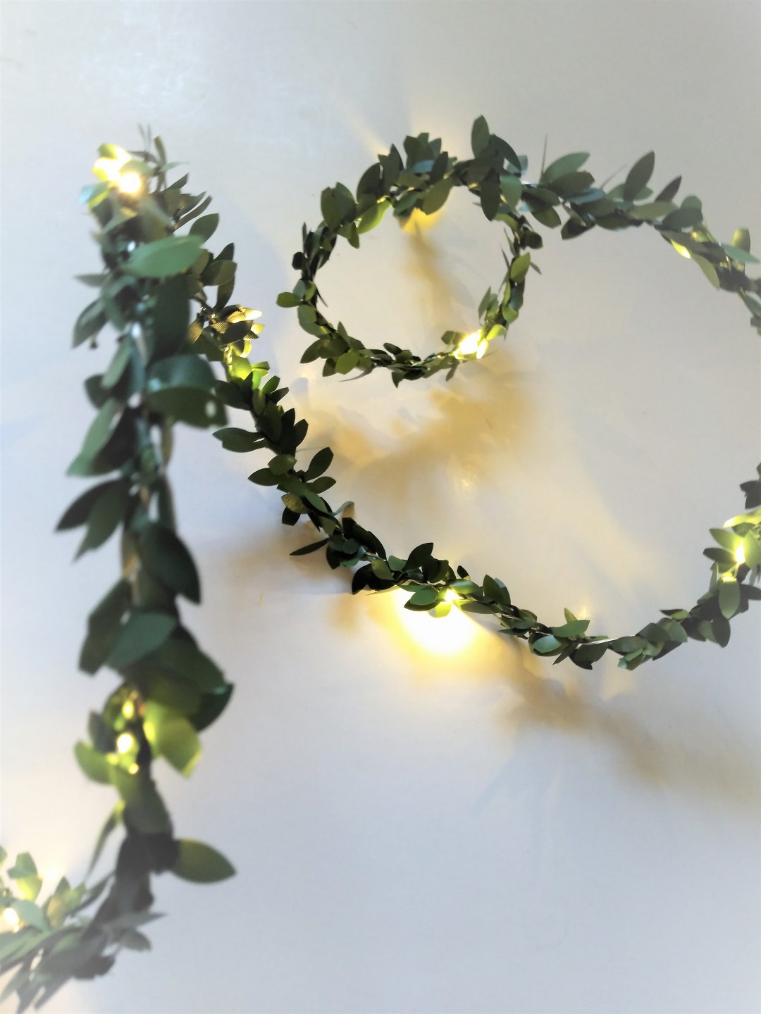 Lighted Miniature Leaf Garland With LED Lights 9 Feet Long - Etsy