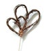 Simple Rustic Hearts Cake Topper - Etsy