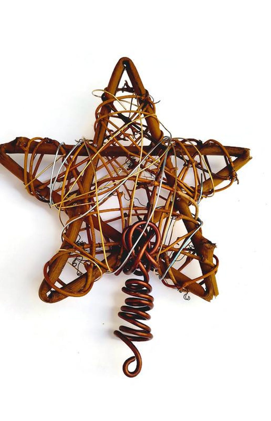 Vine and Wire Christmas Star Tree Topper for Rustic Holiday Decor - Etsy