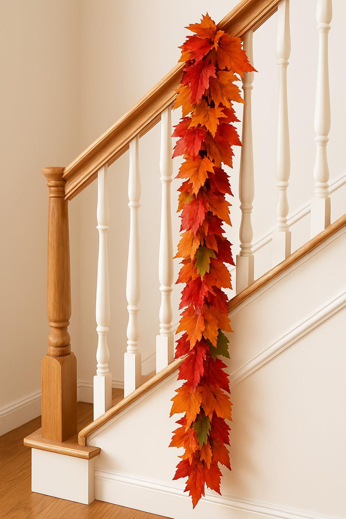 Autumn Leaves Garland With Optional Fairy Lights - Etsy