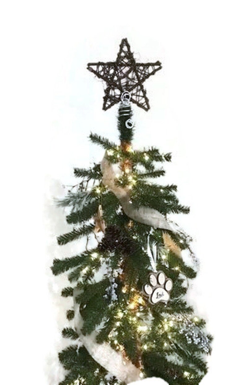Rattan Christmas Tree Star Pick Size - Etsy