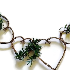 Rustic Wild Nature Garland With Dark Green Leaves - Etsy