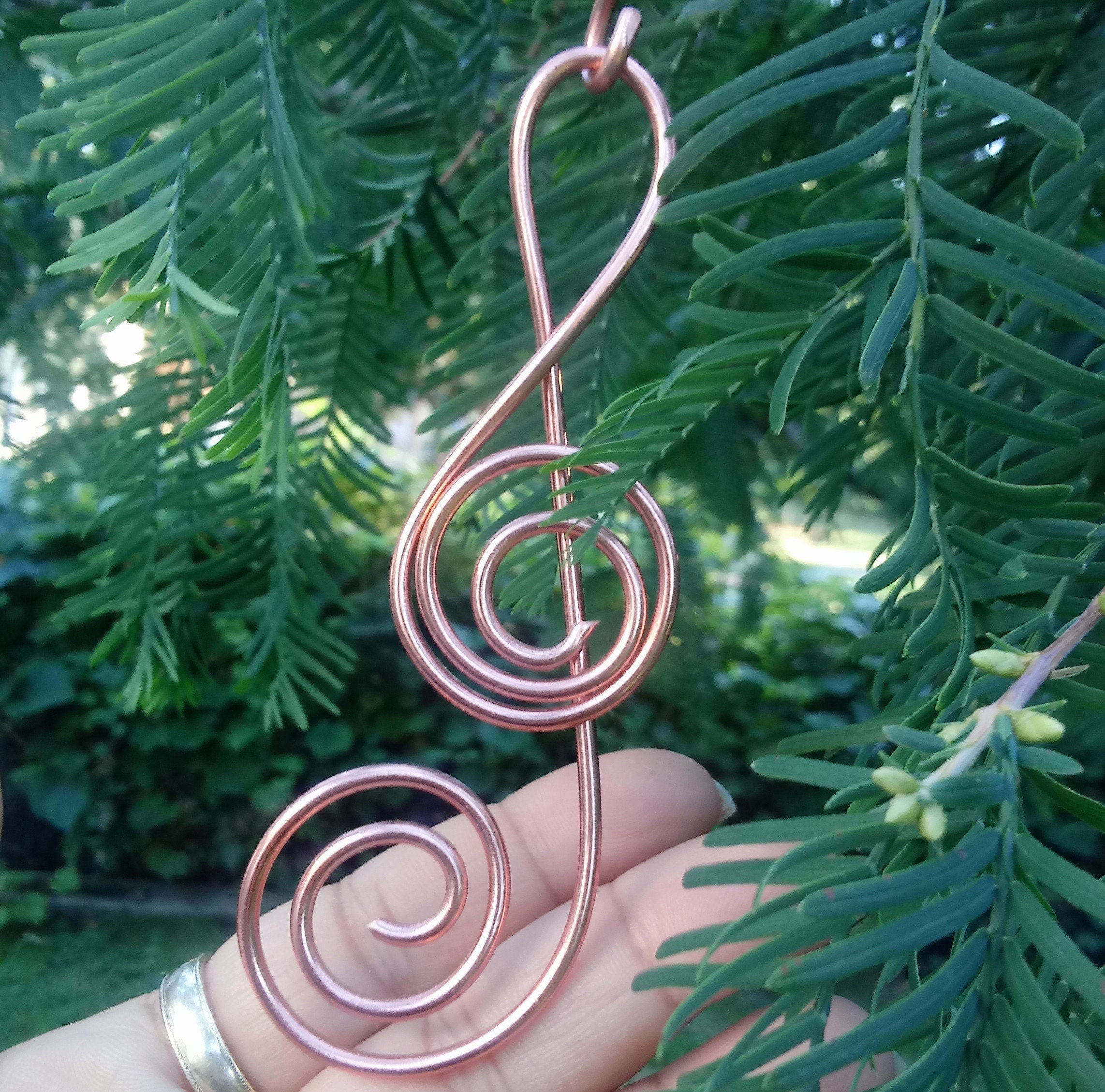 Treble Clef Music Ornament in Large or Mini - Etsy