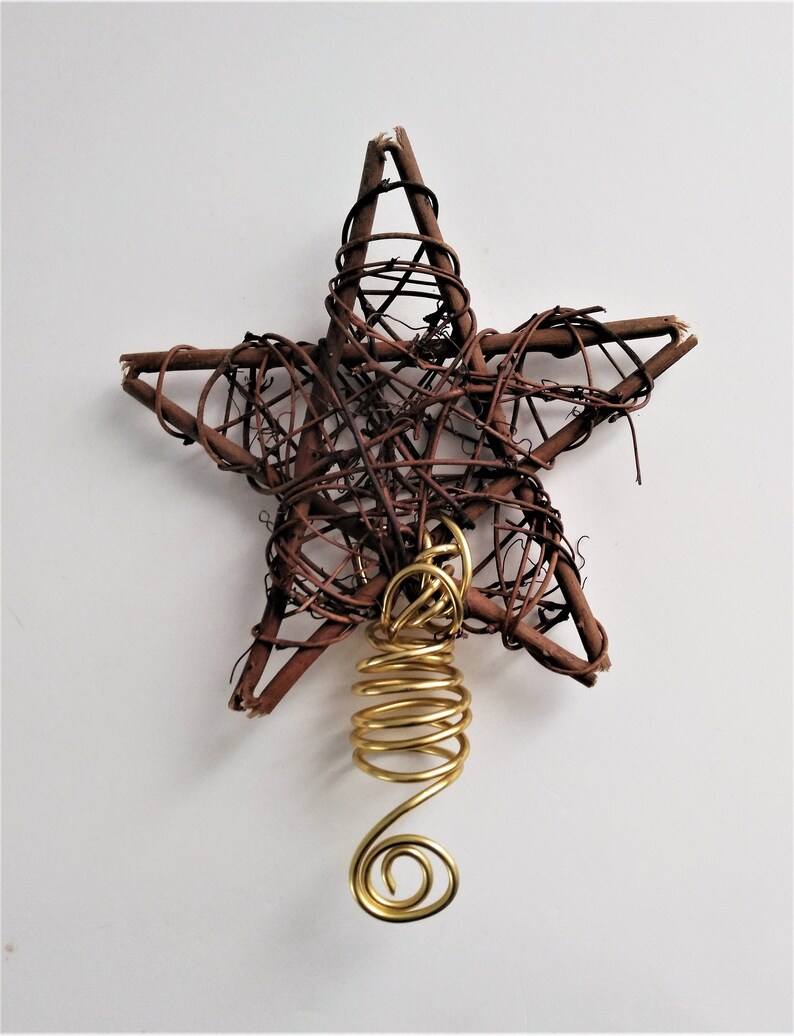 Rattan Christmas Tree Star Pick Size - Etsy