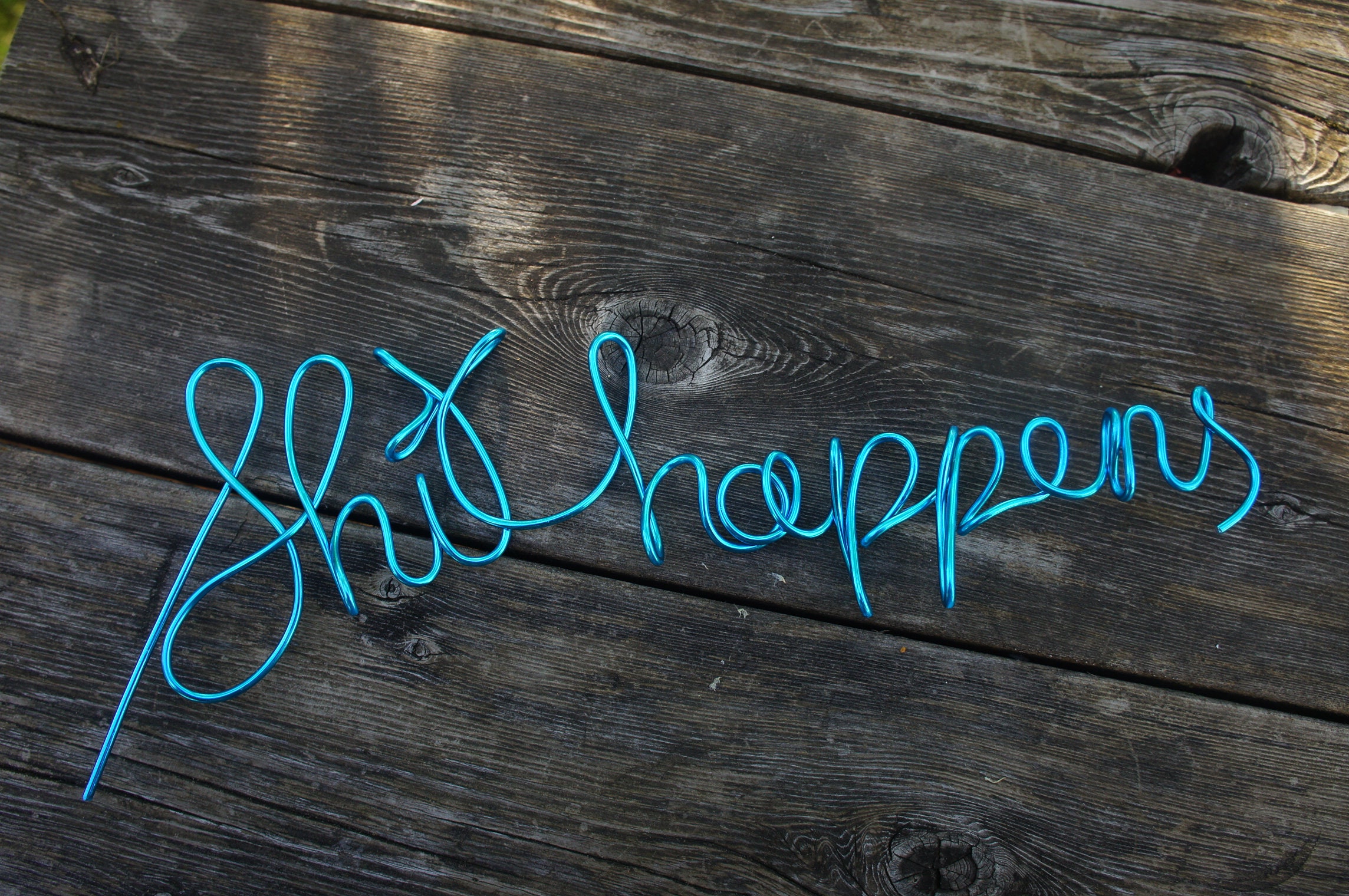 Shit Happens Wire Sign for Bathroom or Wherever - Etsy