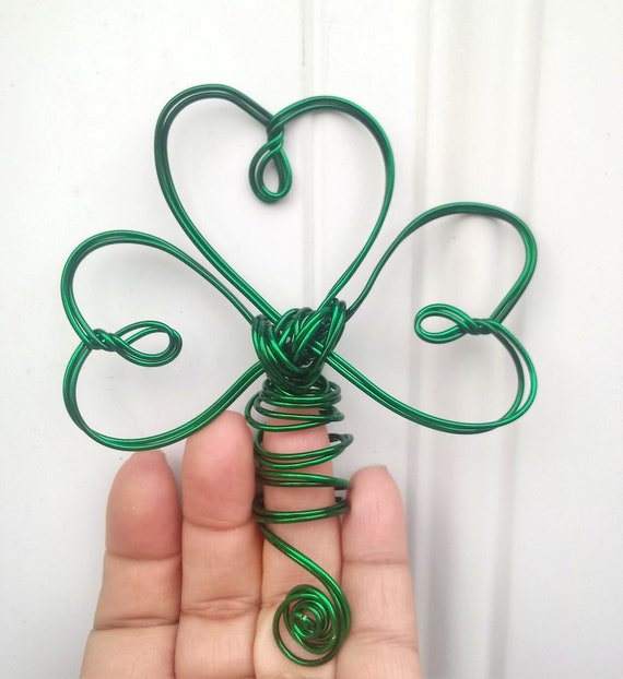 Mini Green Shamrock Tree Topper - Etsy