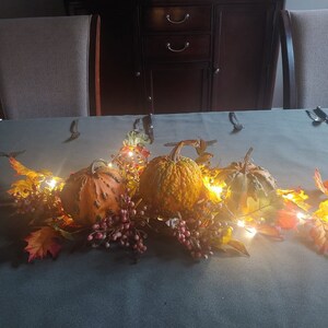 Lighted Fall Leaves Garland With LED Fairy Lights Battery - Etsy