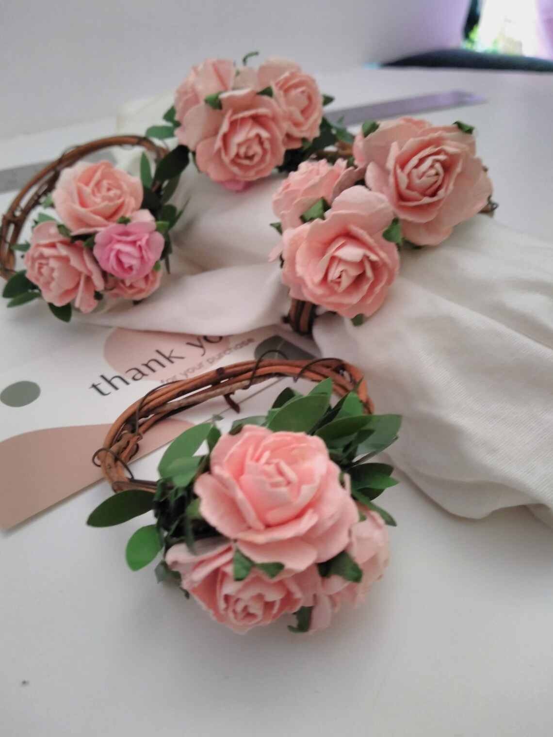 Rose Floral Napkin Rings for Bridal Shower Wedding Engagement - Etsy