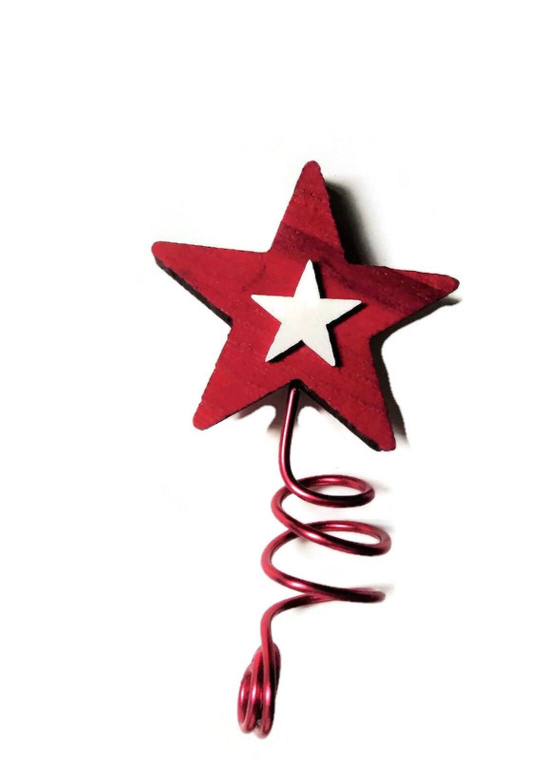 Mini Red Wooden Tree Star for Christmas, 4th of July Theme Decor - Etsy