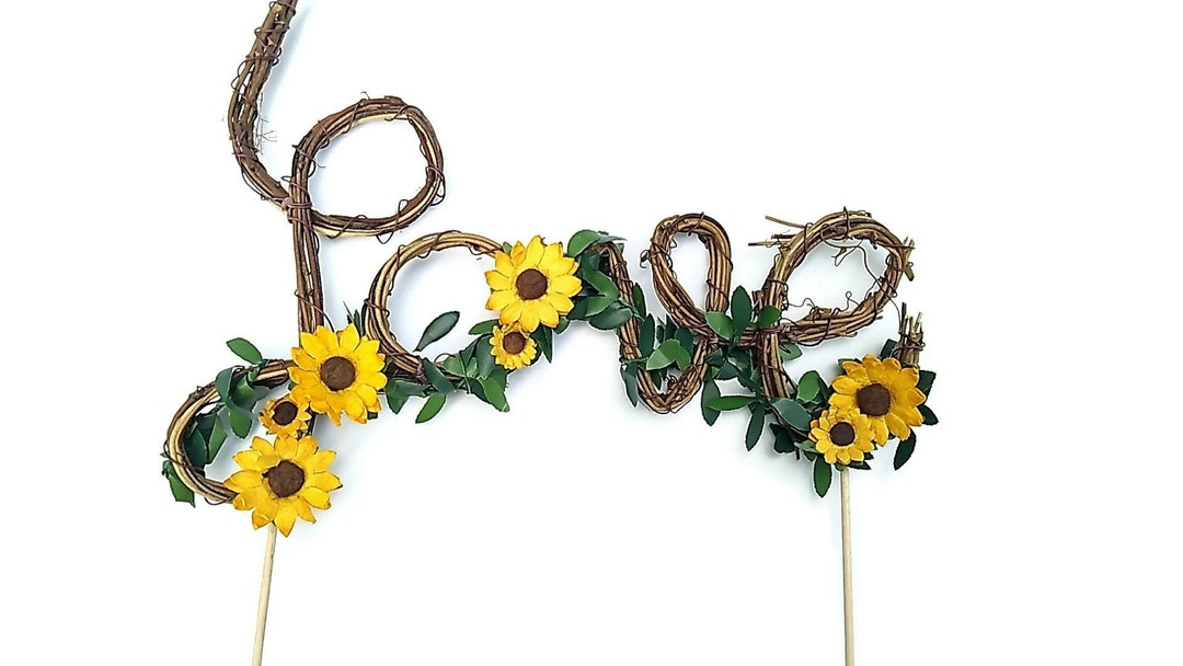 Sunflower Wedding Table Topper or Large Cake Decoration for Weddings ...
