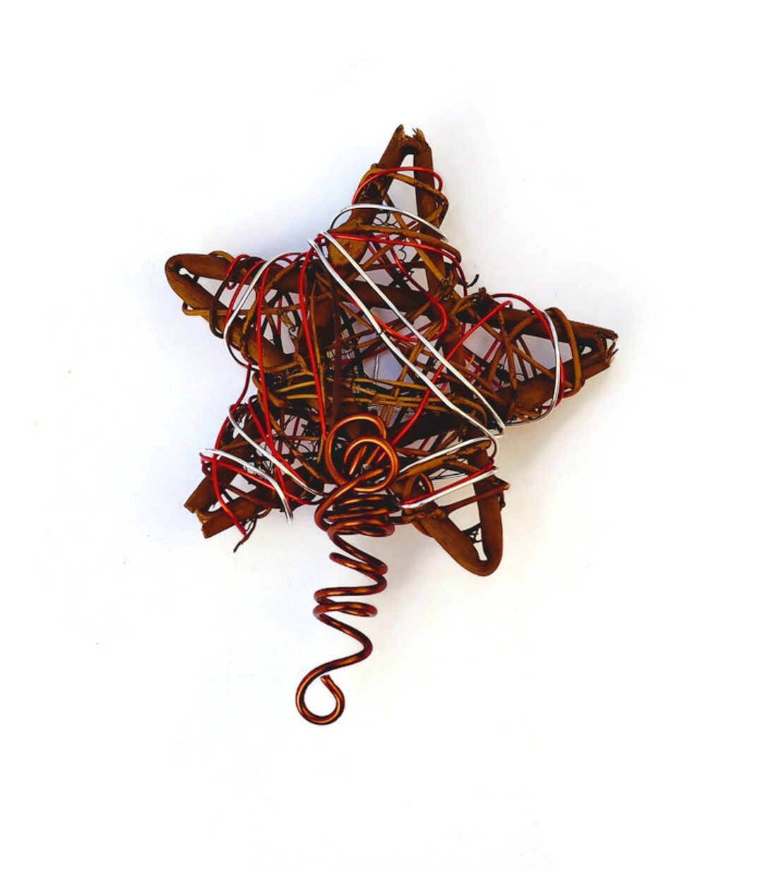 Vine and Wire Star Tree Topper for Rustic Christmas Decor - Etsy
