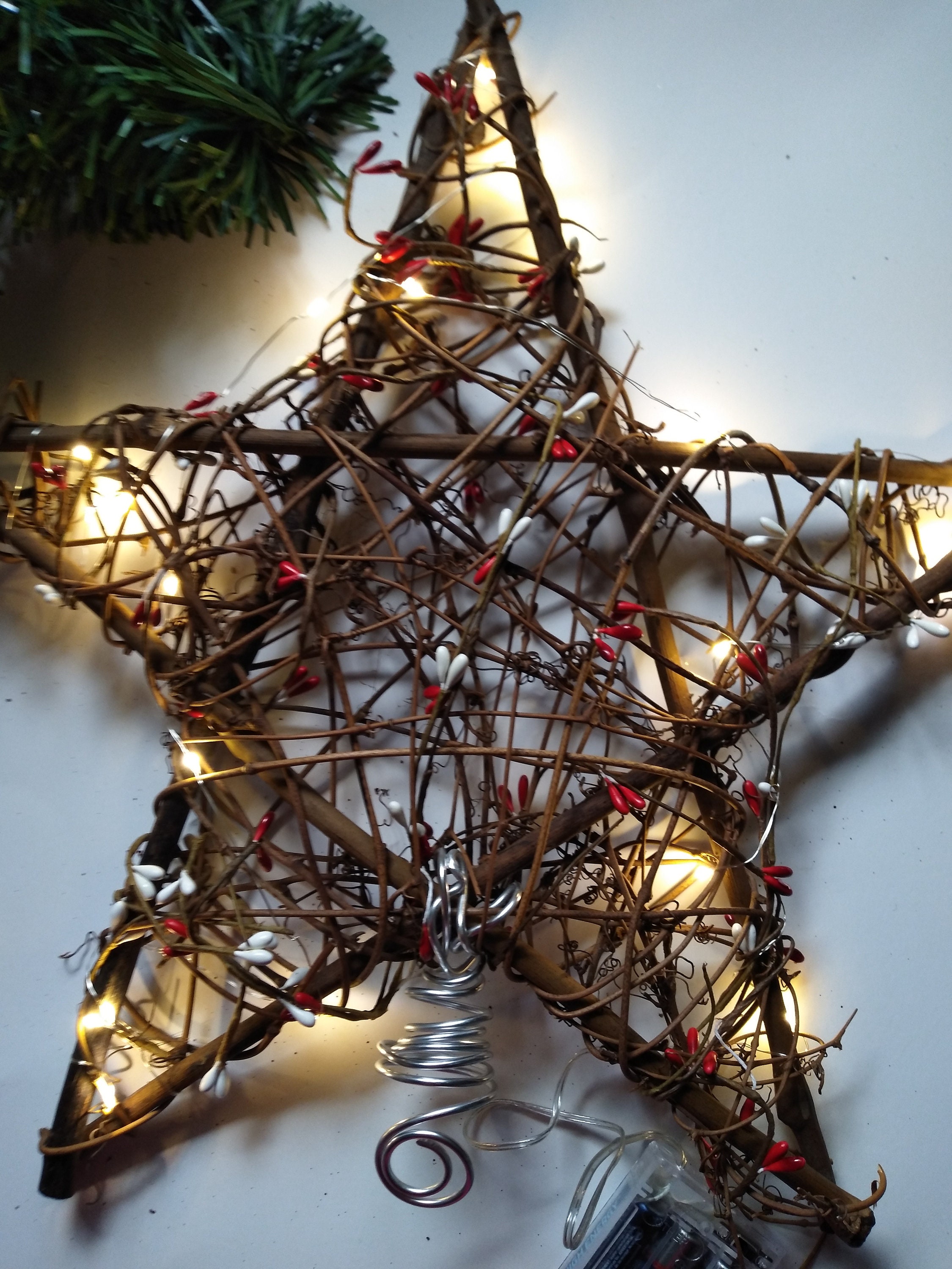 Lighted Farmhouse Tree Topper Star for Rustic Holiday 12 X 12 | Etsy