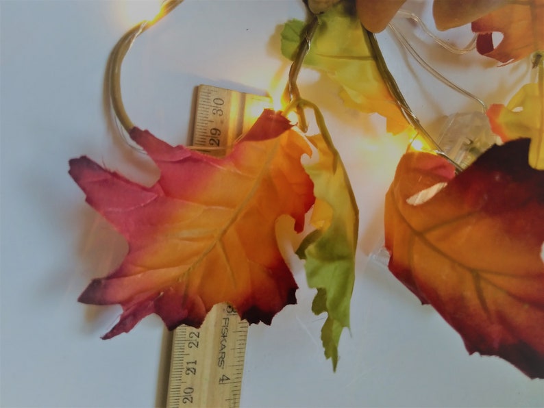 Lighted Fall Leaves Garland With LED Fairy Lights Battery - Etsy