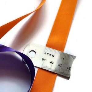 Orange or Purple Satin Ribbon, 5ft Length X 7/8 Inch - Etsy