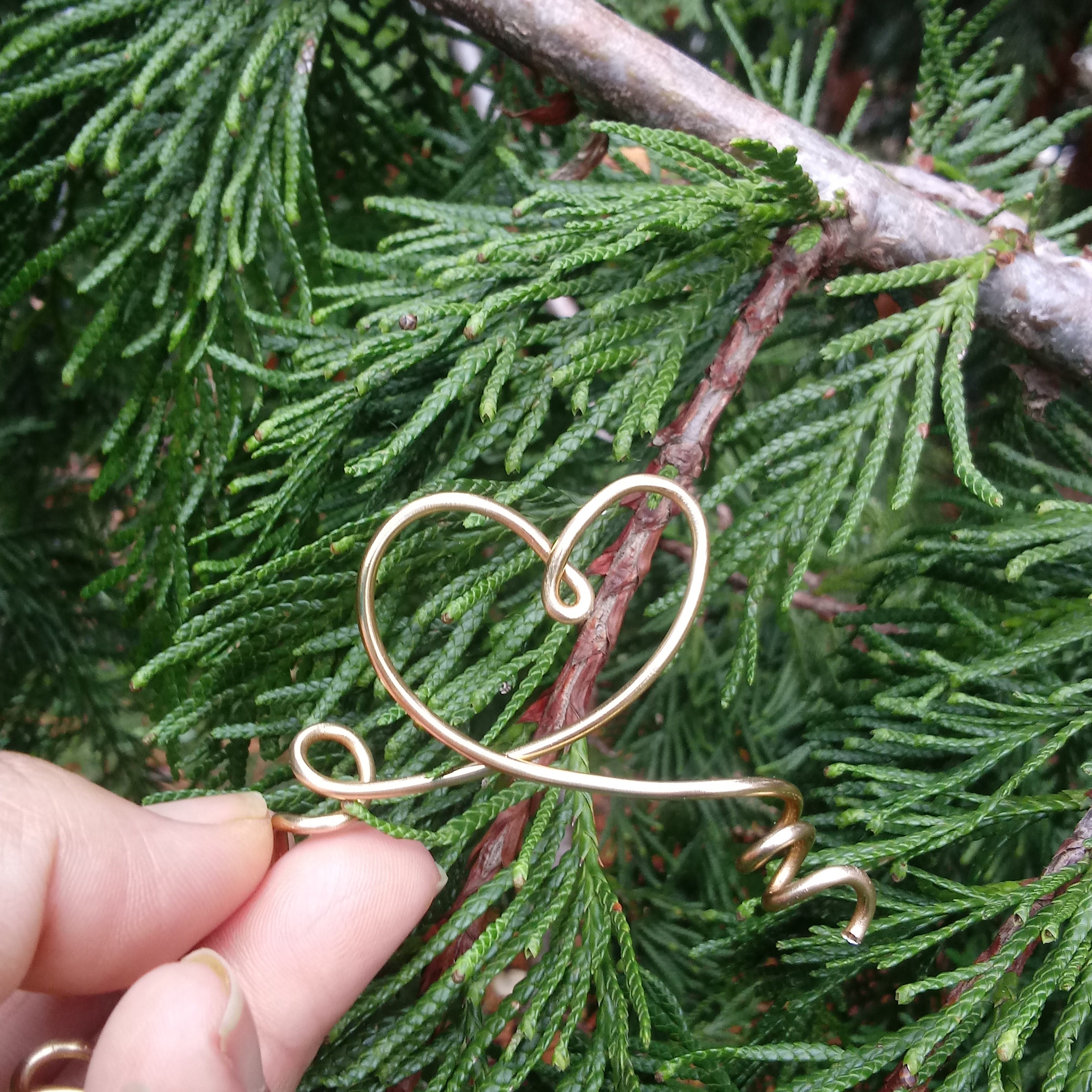 Tree Ornament Wire Hearts 6pc Set | Etsy