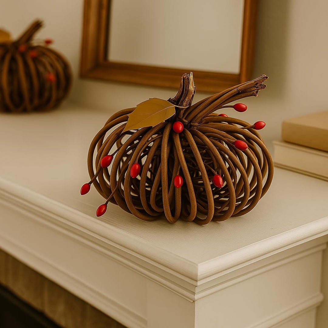 Rustic Table Pumpkins for Autumn Centerpiece 2pcs - Etsy
