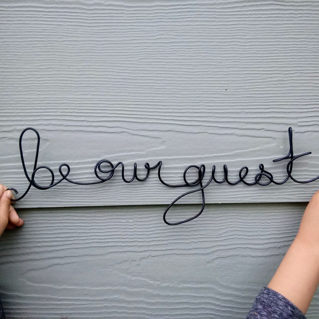 Be Our Guest Wire Word Sign for Bathroom, Guest Bedroom - Etsy