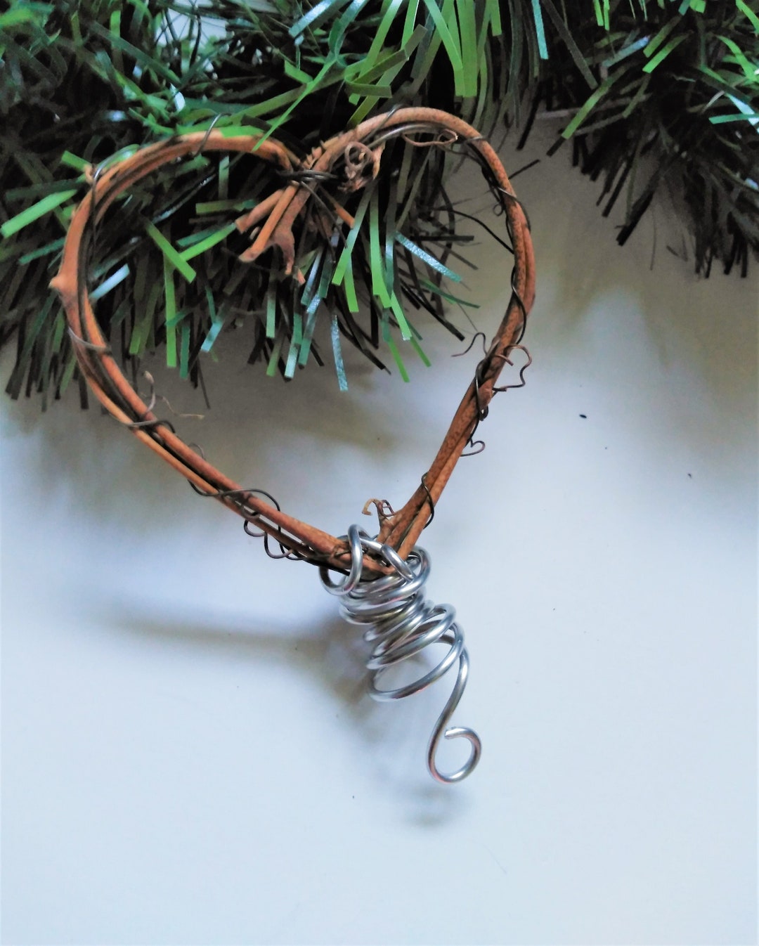 Rustic Theme Holiday Heart Tree Topper 5 X 7 Inches - Etsy